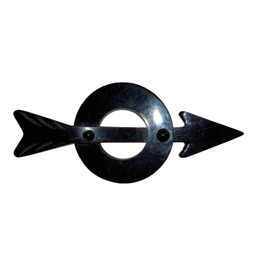 Victorian Resin Arrow Bullseye Pin - Gem